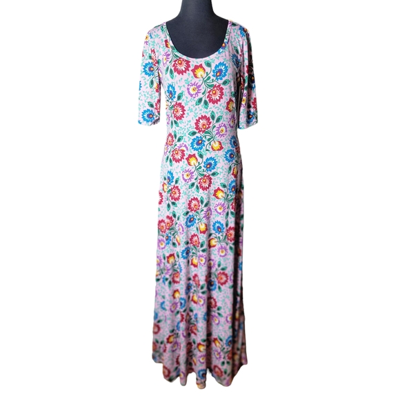 LuLaRoe | Dresses | Lularoe Ana Scoop Neck Floral Maxi Dress Size Xl ...